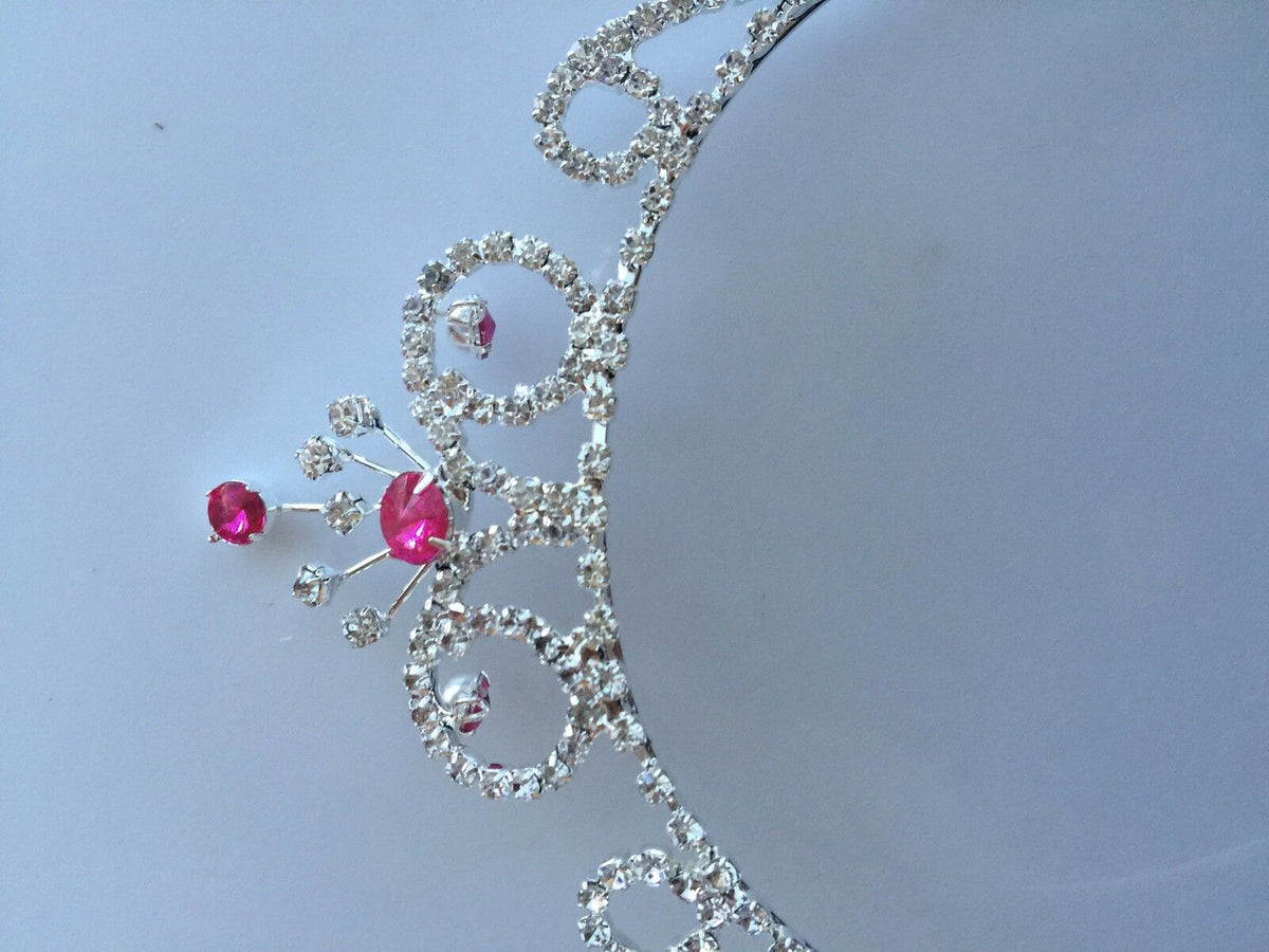 Girls Kids Crystal Bling Princess wedding Bridemaid Tiara Crown Hair h ...